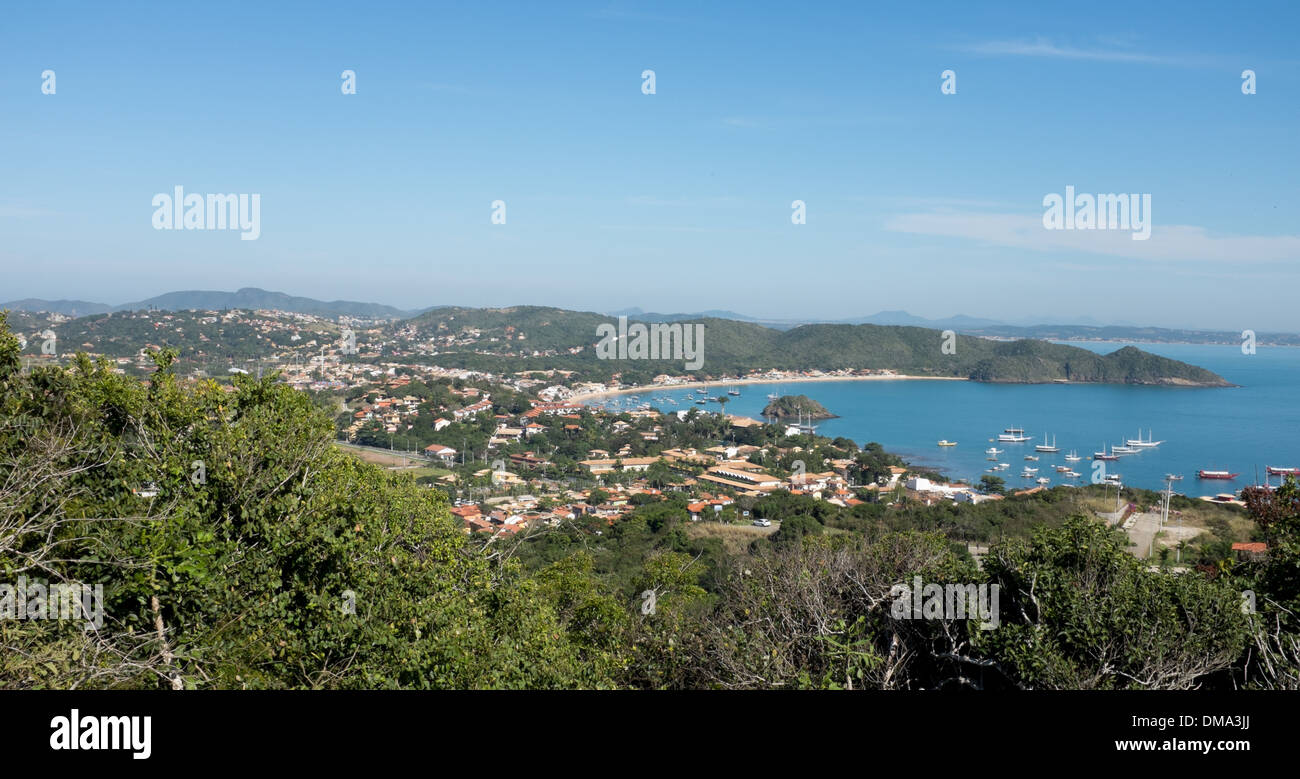 The popular coastal resort town of Buzios in Rio de Janeiro state ...