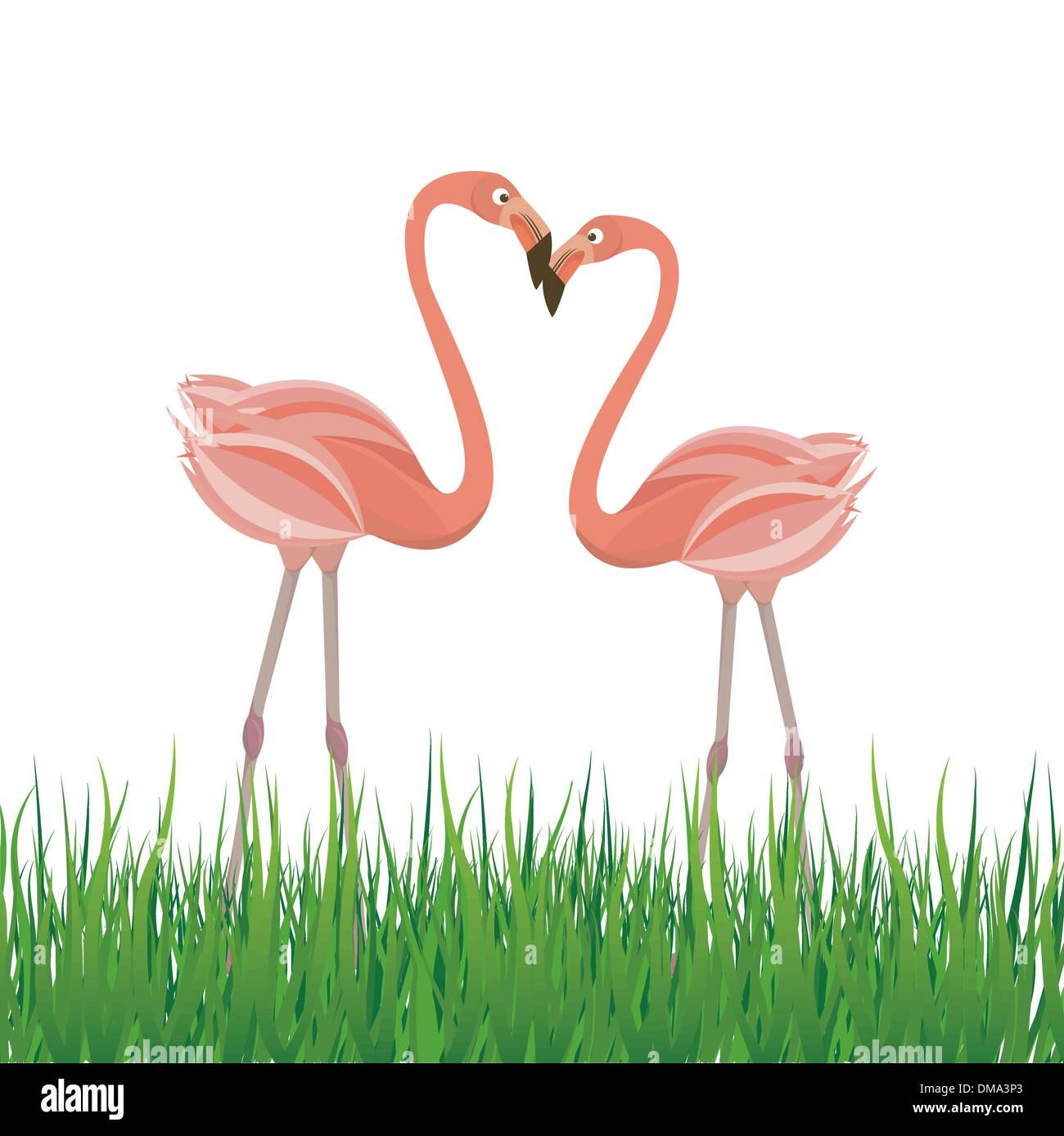 Flamingo in water Stock Vector Images - Alamy