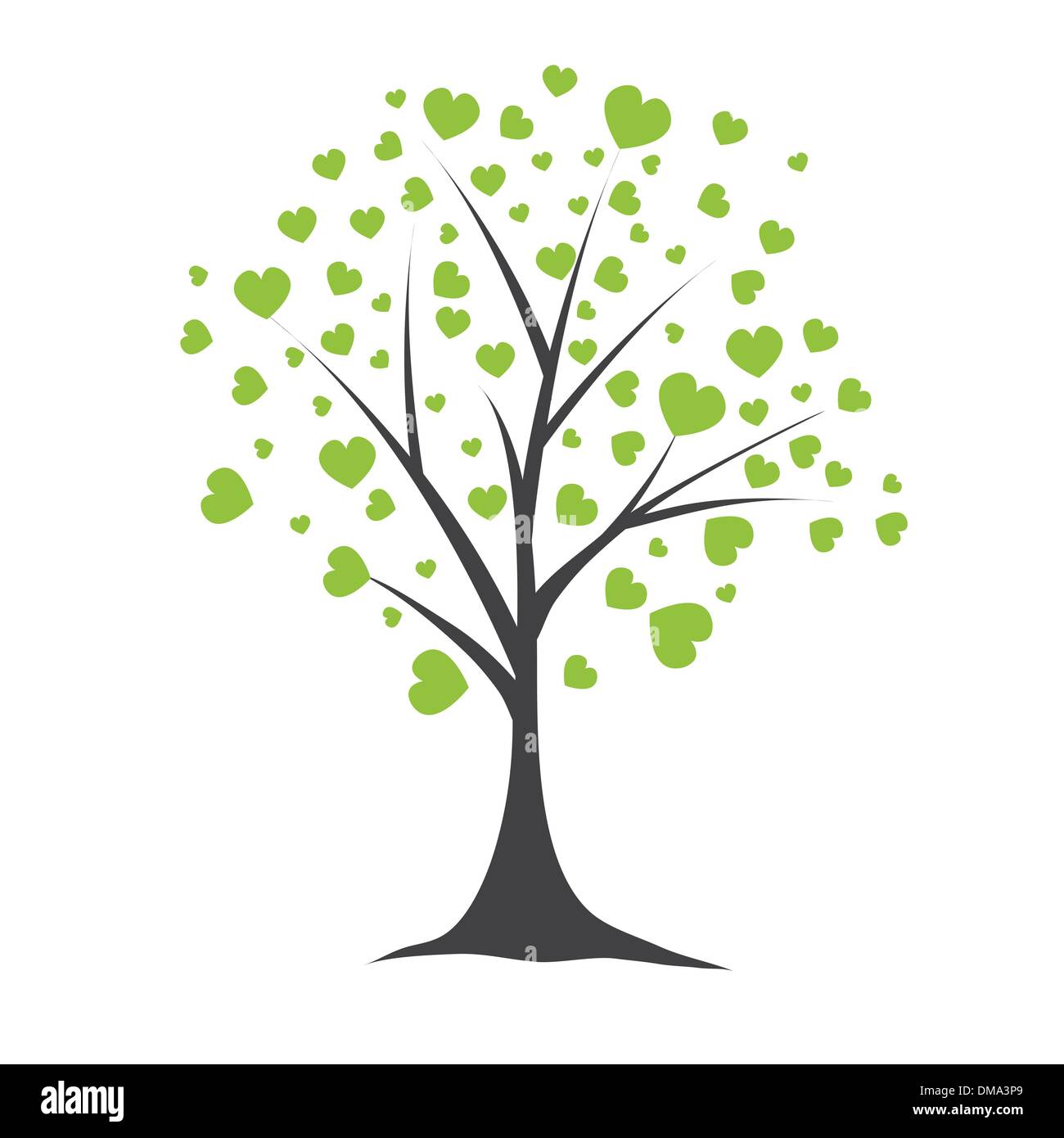 Tree with hearts. Vector illustration Stock Vector Image & Art - Alamy