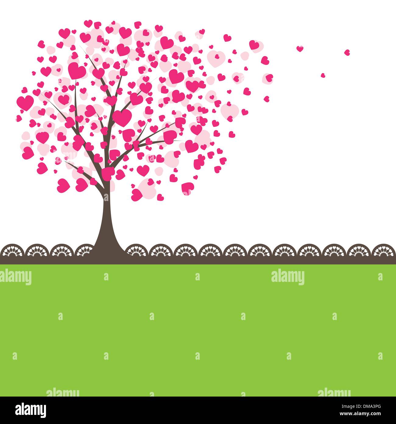Tree with hearts. Vector illustration Stock Vector Image & Art - Alamy