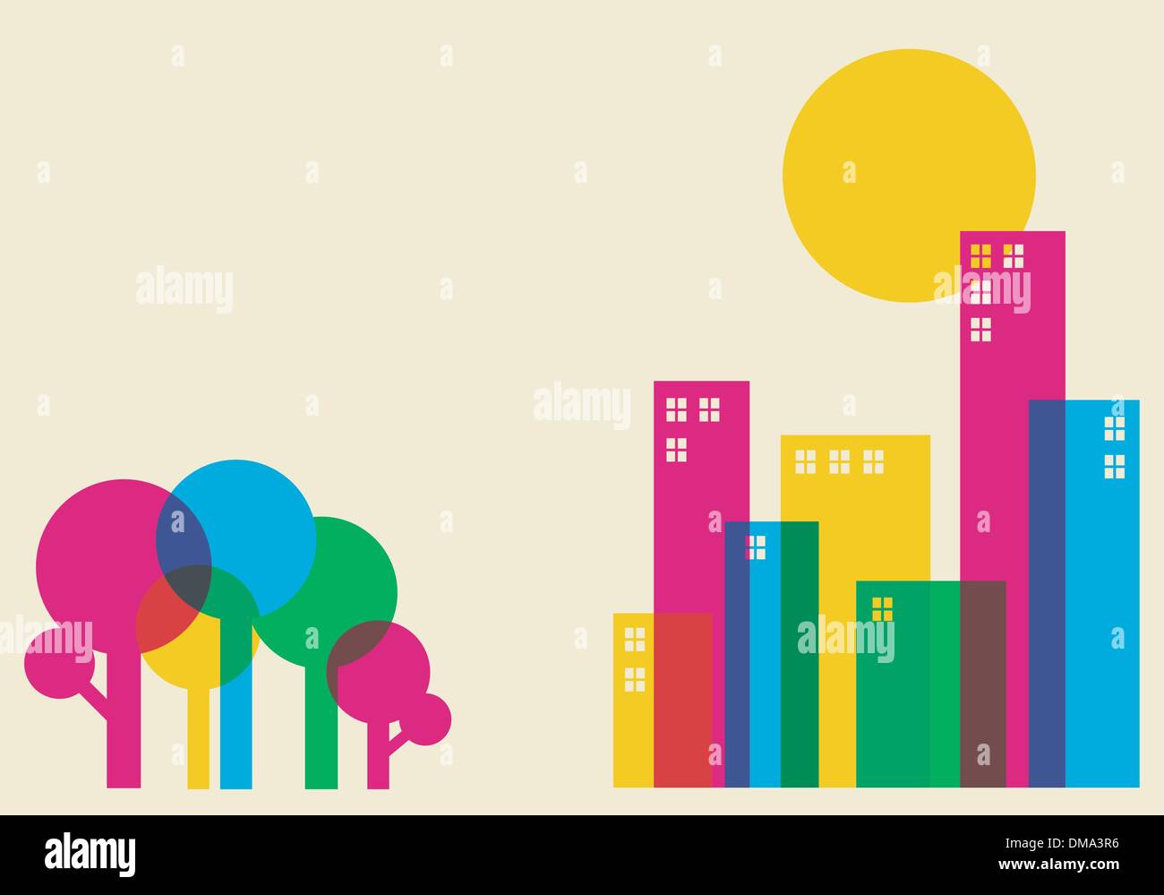 Spring time city Stock Vector Image & Art - Alamy