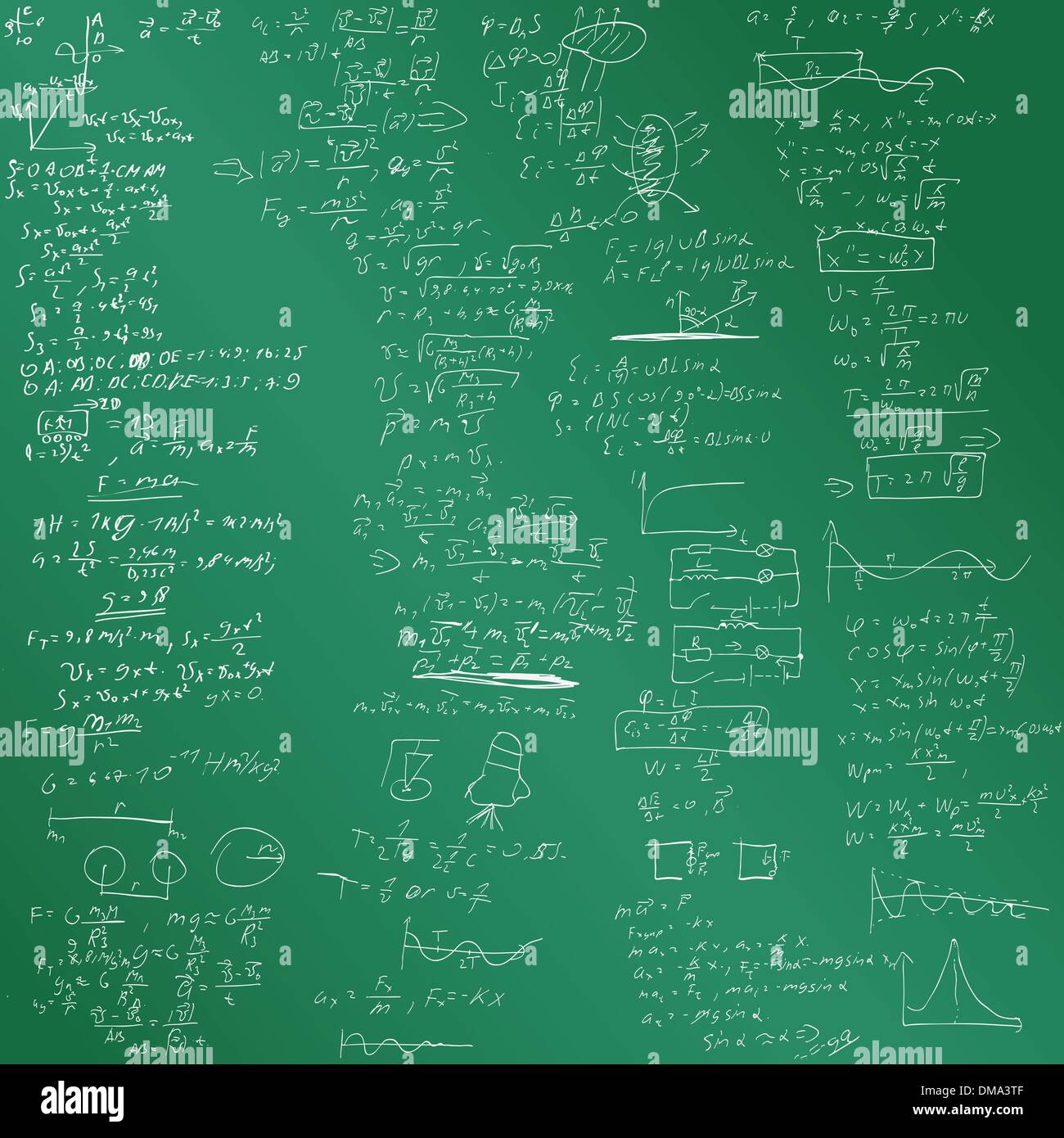 The vector background with physical formulas Stock Vector Image & Art - Alamy