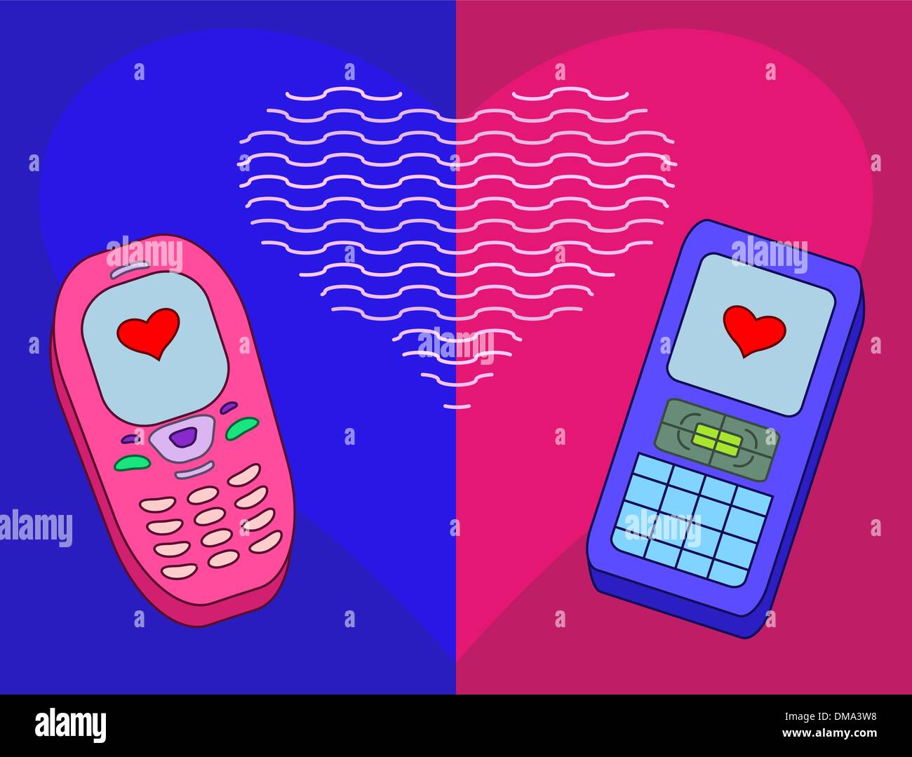 Telecommunications mobile phones Stock Vector Images - Alamy