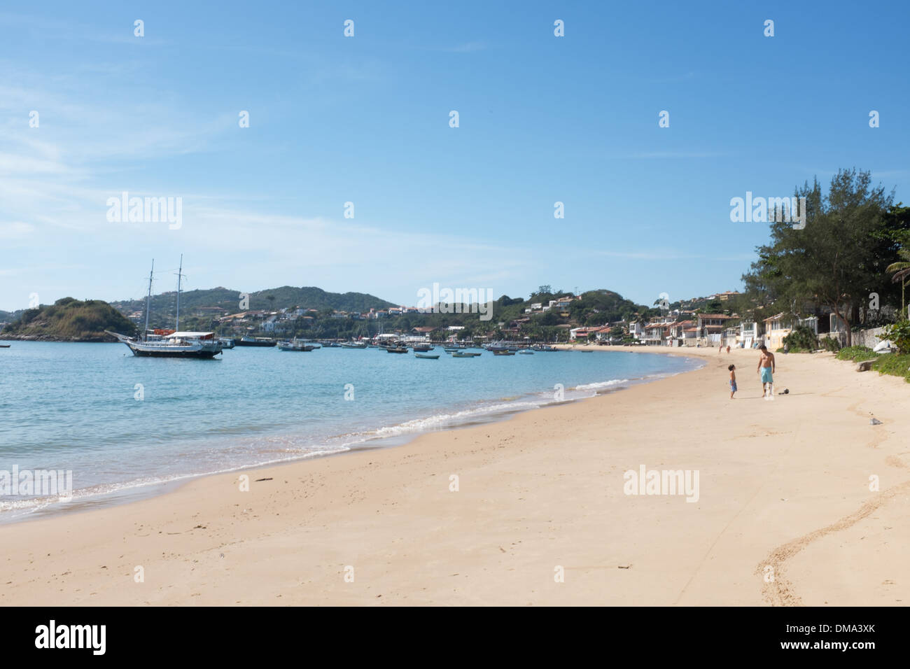 The popular coastal resort town of Buzios in Rio de Janeiro state ...