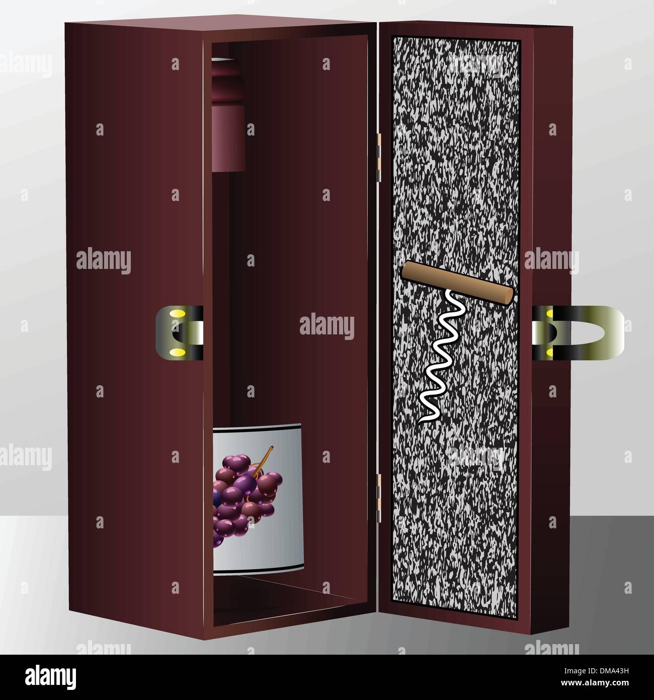 Box of wine wooden Stock Vector Images - Alamy