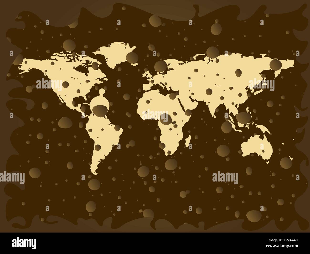 world map with colored earth bubbles Stock Vector Image & Art - Alamy