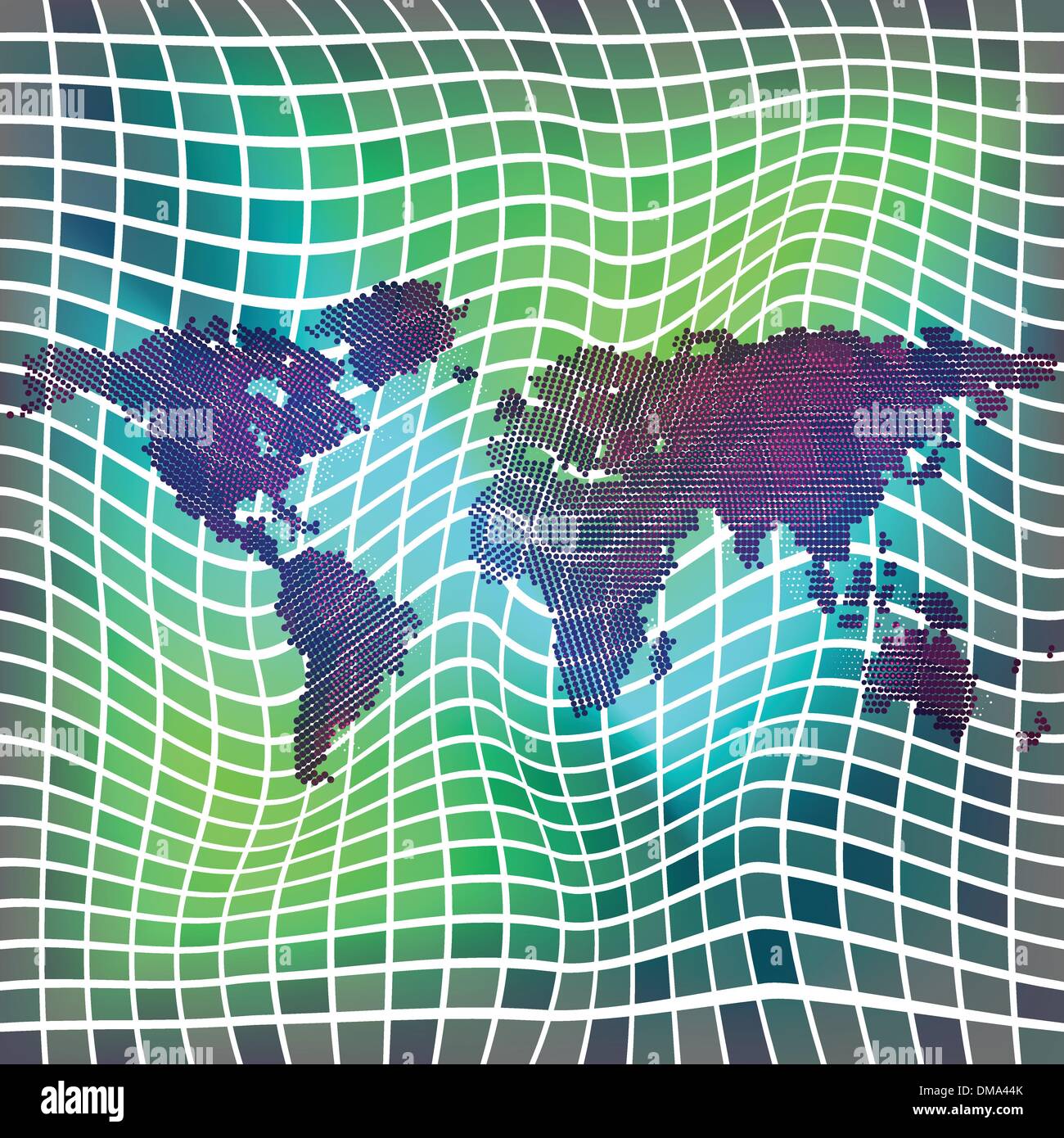 Abstract world map square Stock Vector Images - Alamy