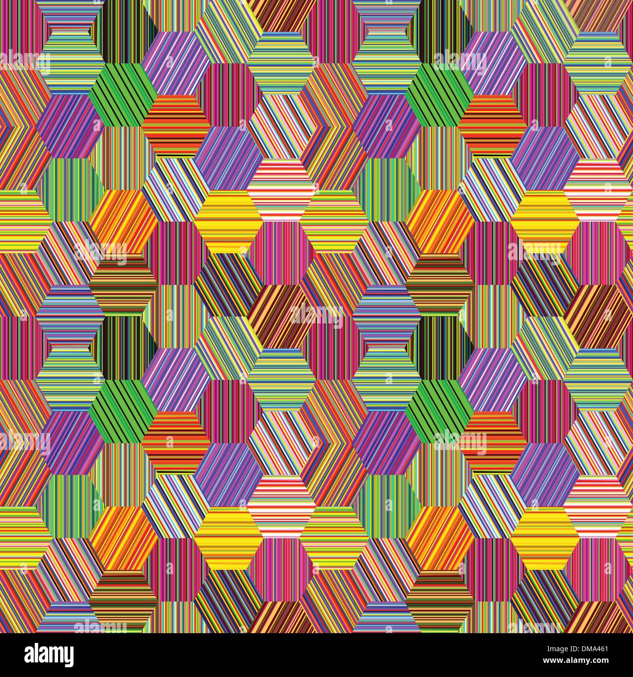 hexagonal stripes patchwork Stock Vector Image & Art - Alamy