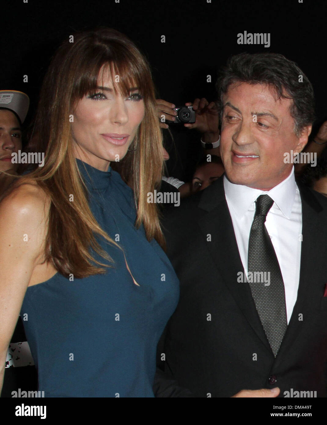 Sylvester Stallone with his wife Jennifer Flavin at Los Angeles ...