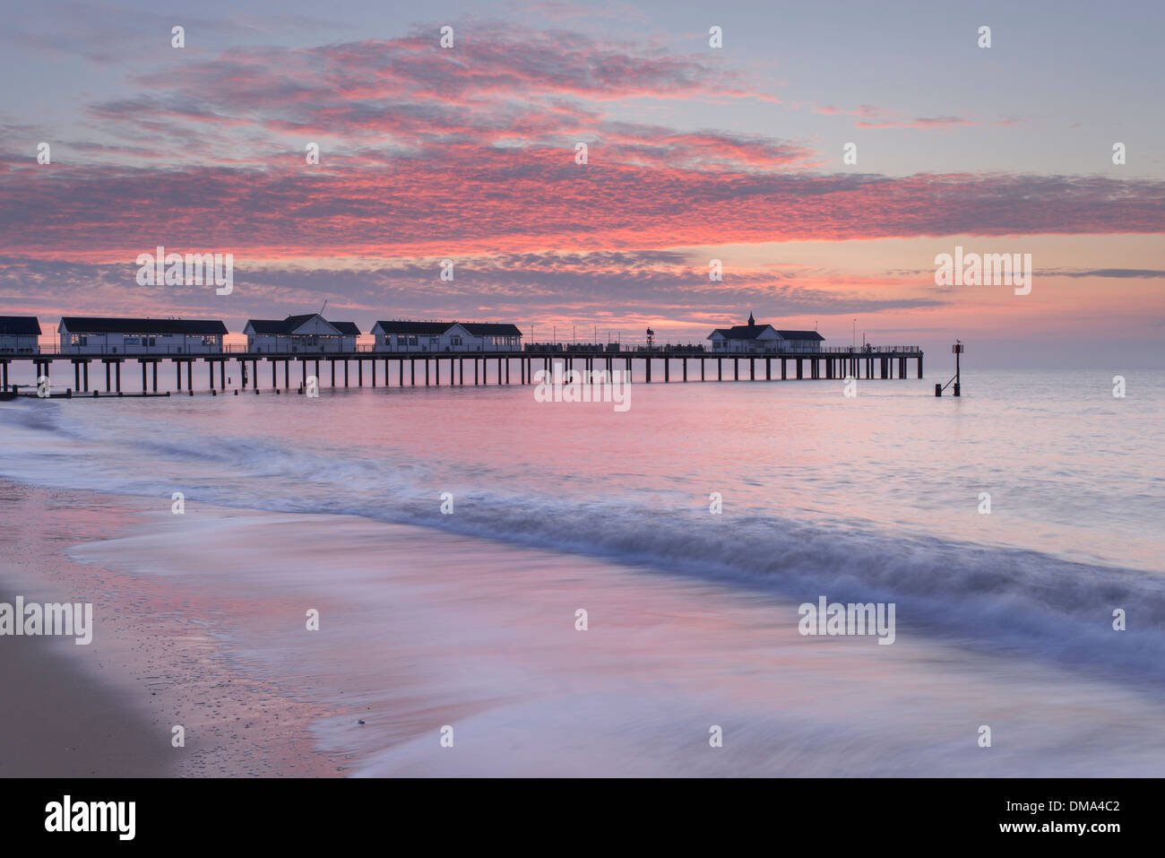 Early morning image of Southwold pier on the Suffolk coast Stock Photo ...