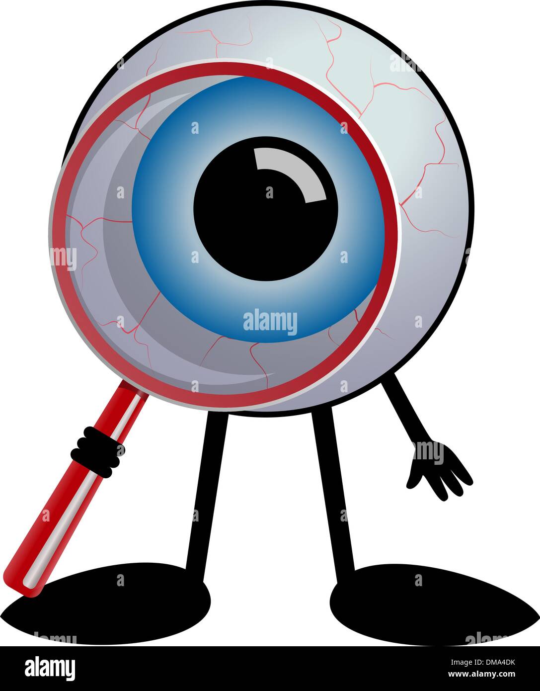 Illustration detective character magnifying glass Stock Vector Images ...