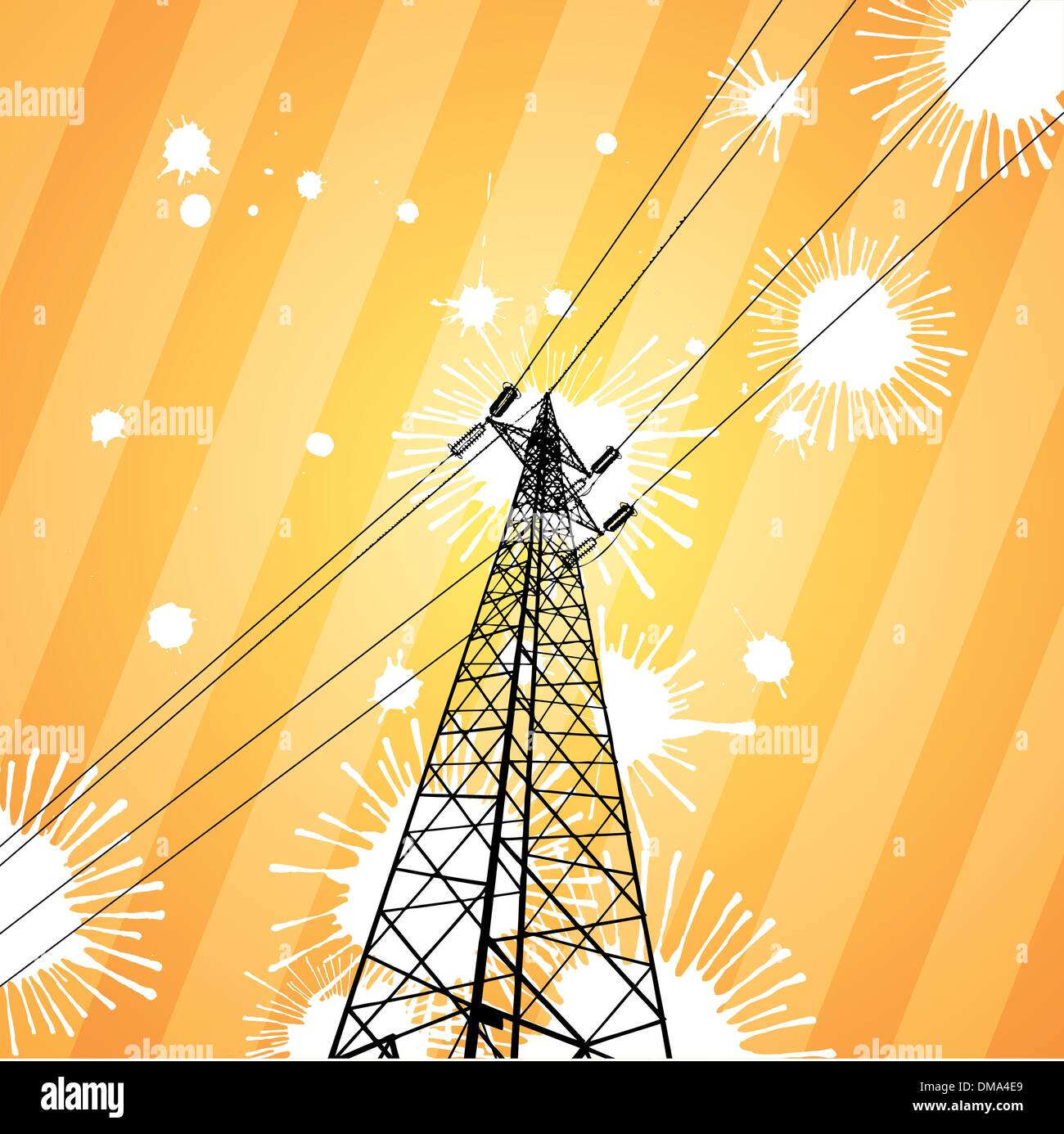 Metal pylon Stock Vector Images - Alamy
