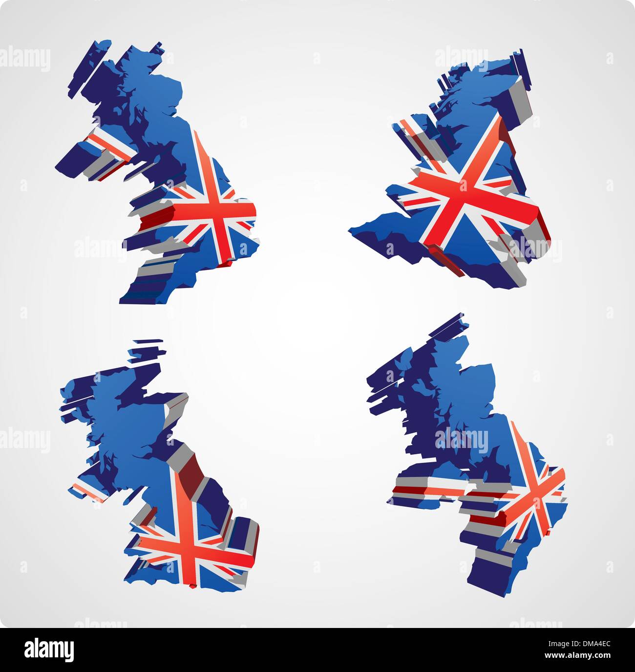Uk Map Vector 3d High Resolution Stock Photography and Images - Alamy