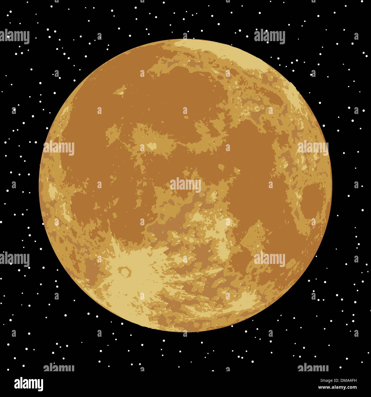 Moon. The realistic vector image. EPS 8 Stock Vector Image & Art - Alamy