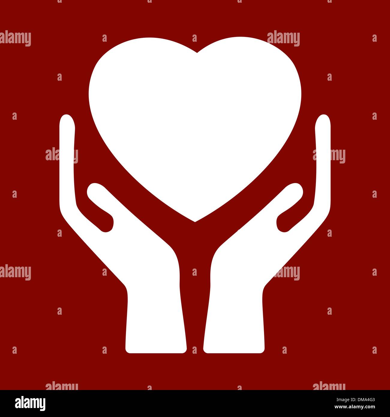 Heart in open hands. EPS 8 Stock Vector Image & Art - Alamy