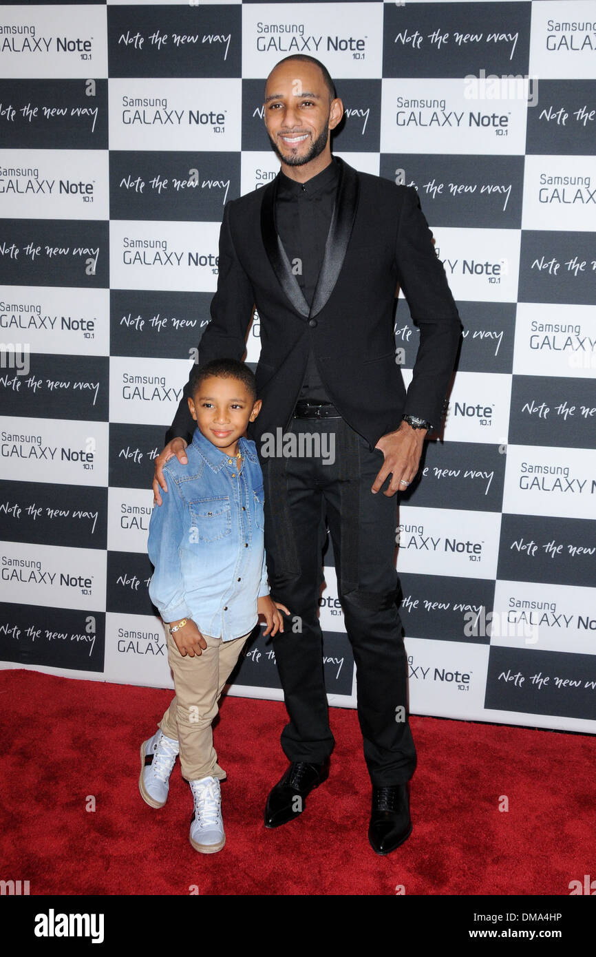 Swizz Beatz with his son KJ launch of Samsung Galaxy Note 10.2 ...