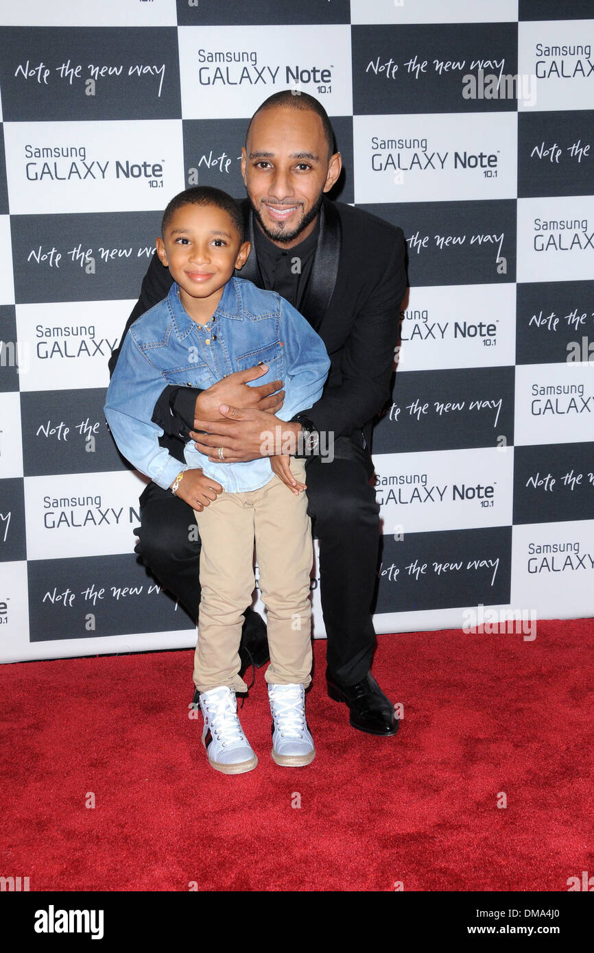 Swizz Beatz with his son KJ launch of Samsung Galaxy Note 10.2 ...