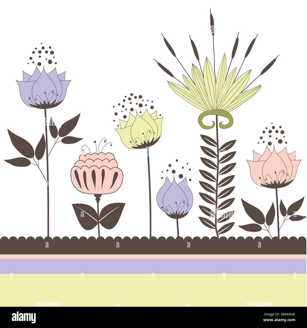 Background with flowers. Vector illustration Stock Vector Image & Art ...