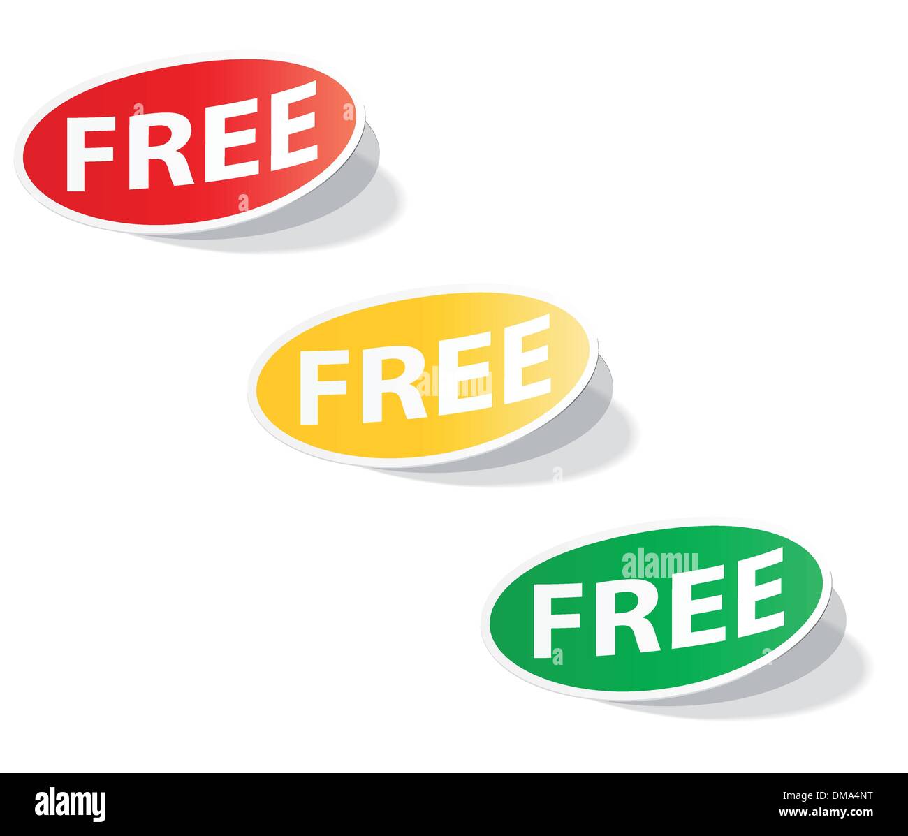 Oval labels with the inscription FREE Stock Vector Image & Art - Alamy