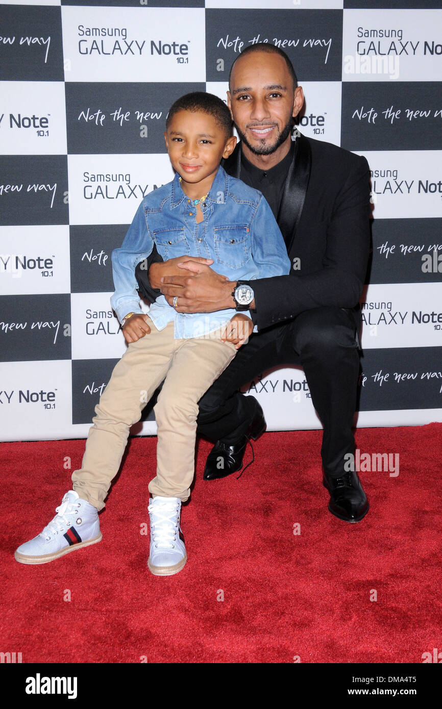 Swizz Beatz with his son KJ launch of Samsung Galaxy Note 10.2 ...