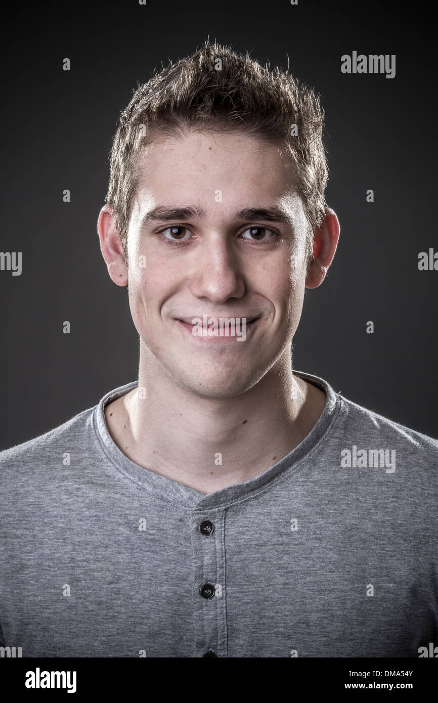 portrait of a young man, real people Stock Photo - Alamy