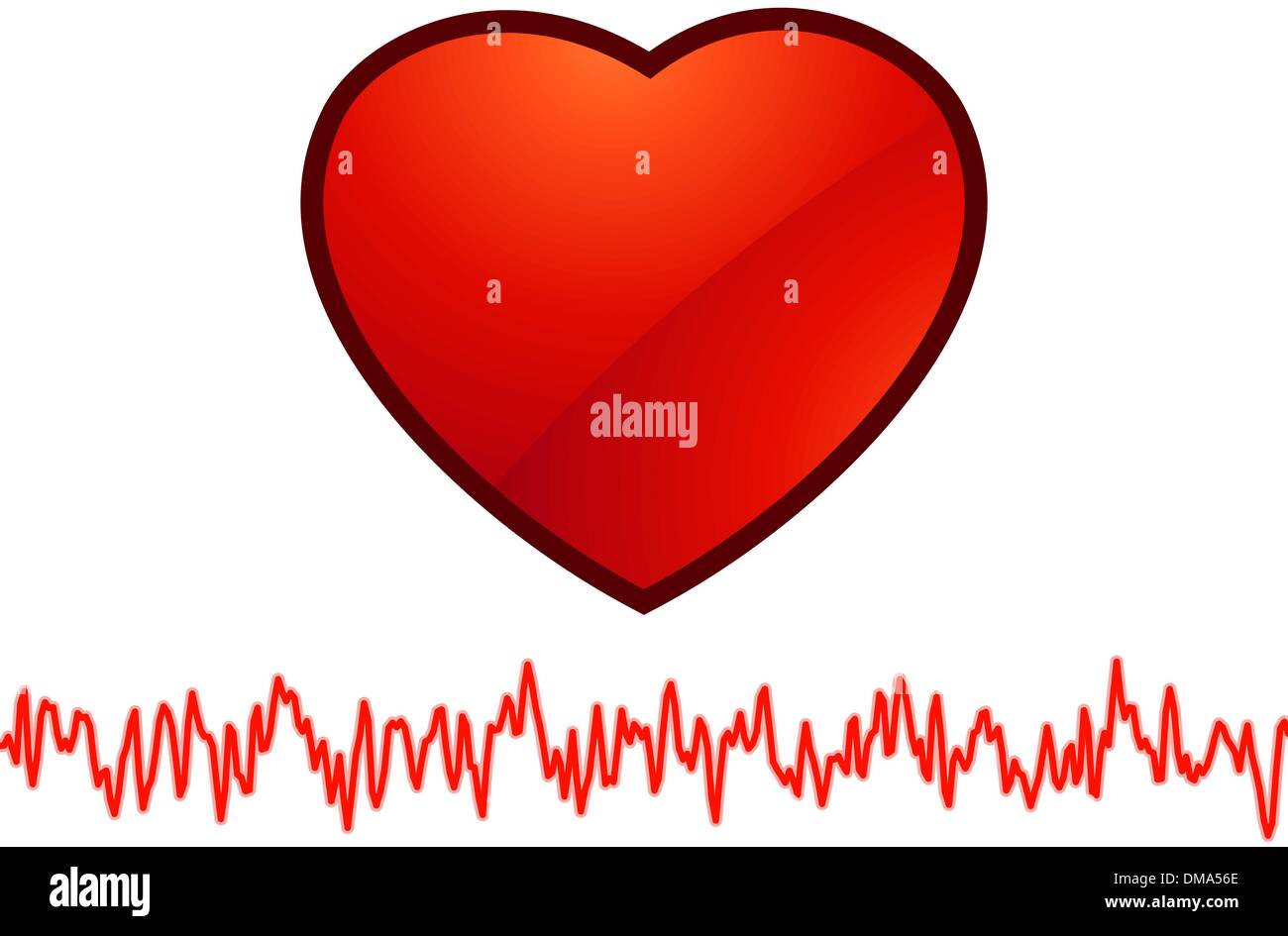 Heart and heartbeat symbol. EPS 8 Stock Vector Image & Art - Alamy
