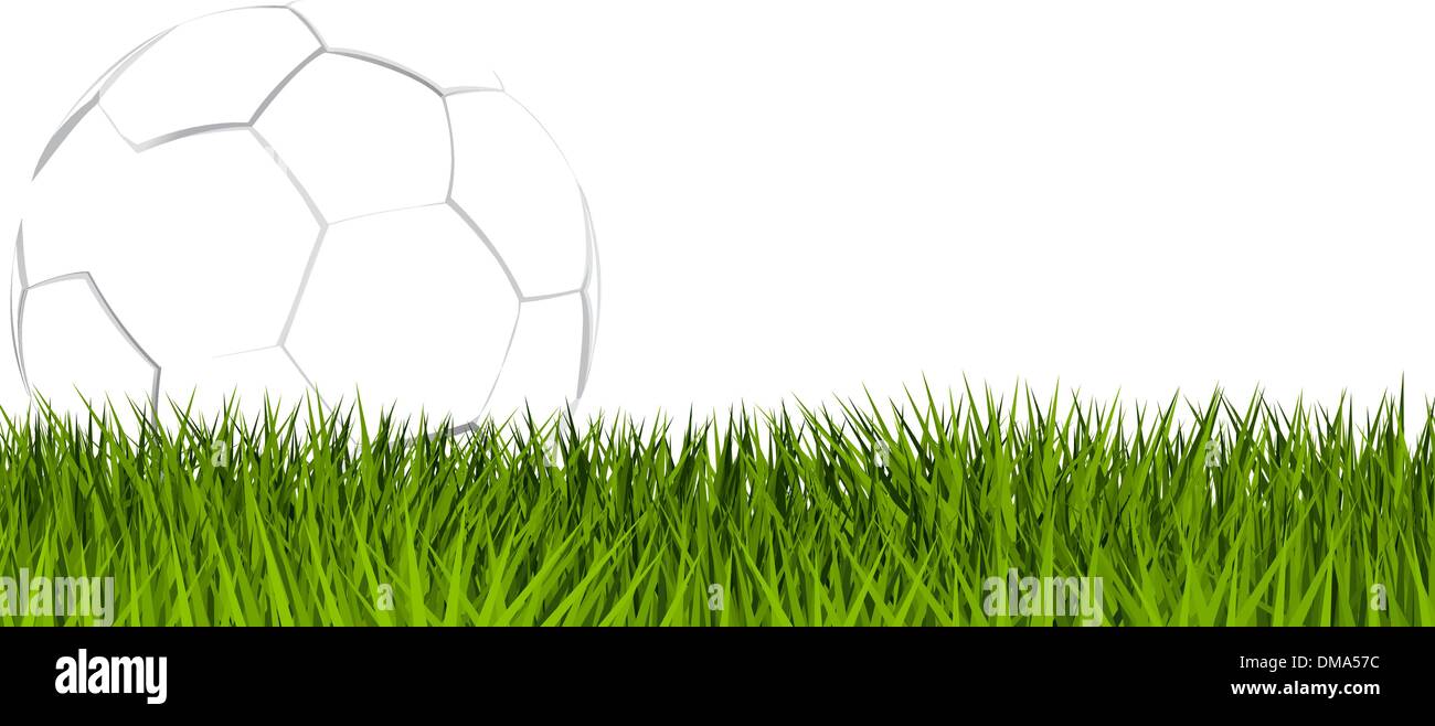 Football or soccer ball on grass. EPS 8 Stock Vector Image & Art - Alamy