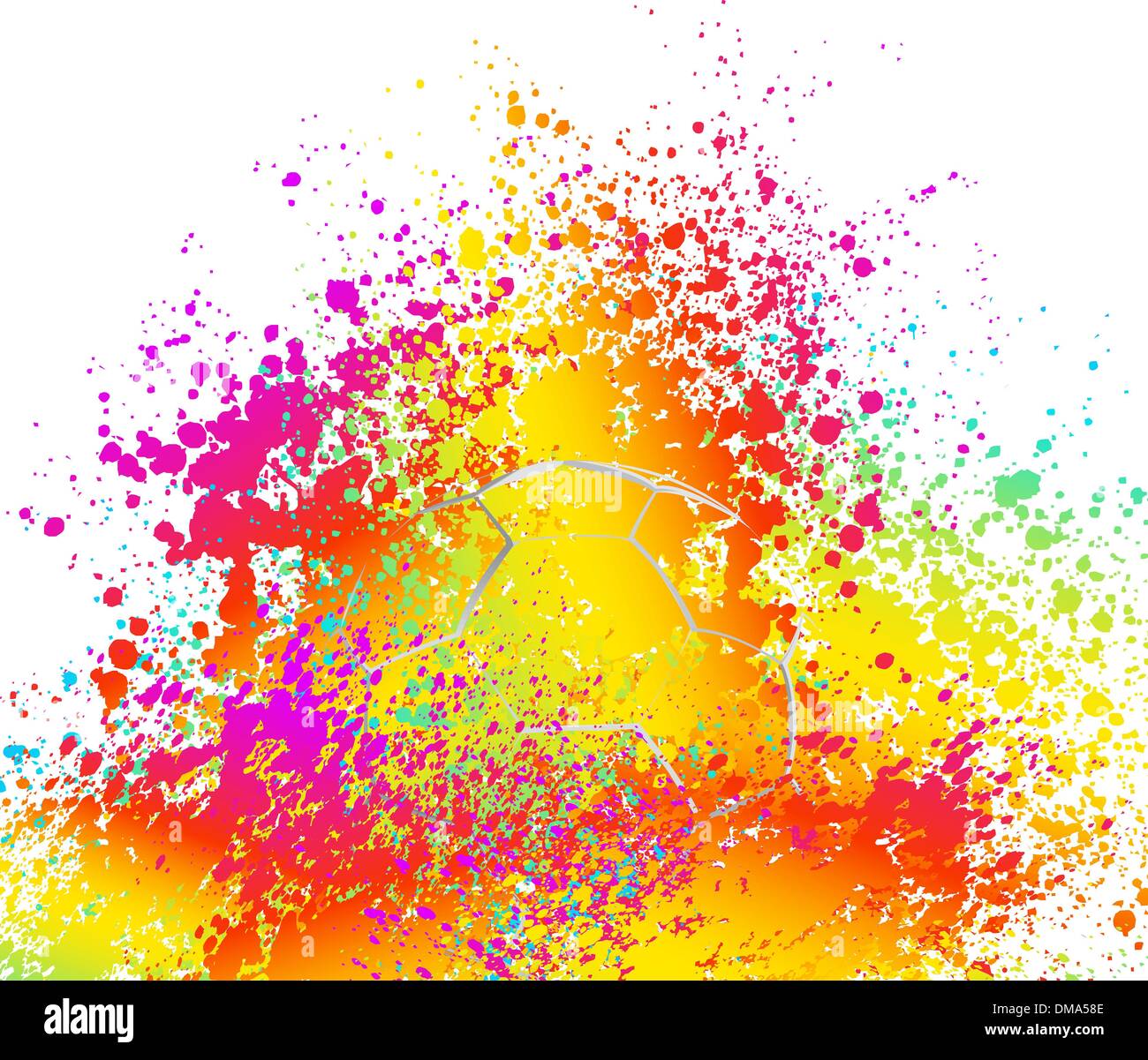 Colorful background with a soccer ball. EPS 8 Stock Vector Image & Art ...
