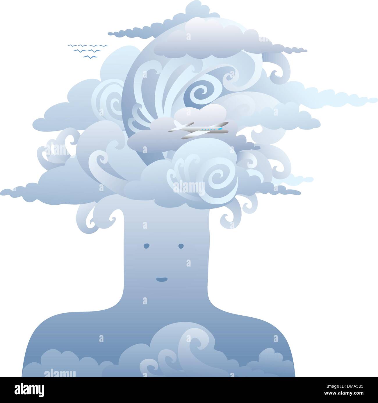 One big cloud Stock Vector Images - Alamy