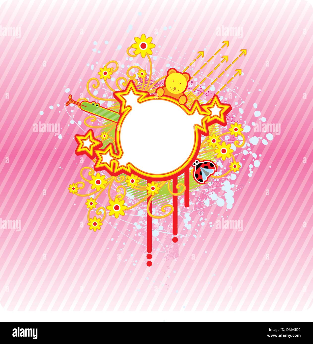 Spring circle frame Stock Vector Image & Art - Alamy