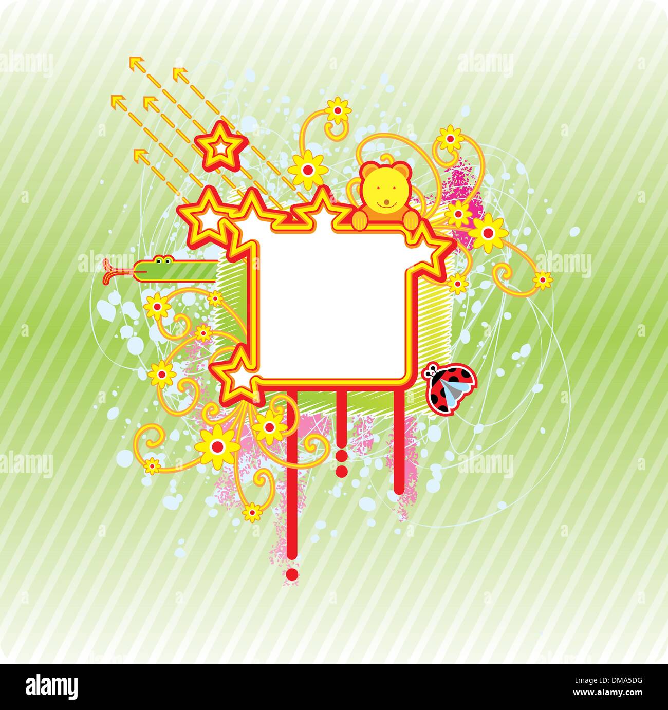 Spring border square Stock Vector Images - Alamy