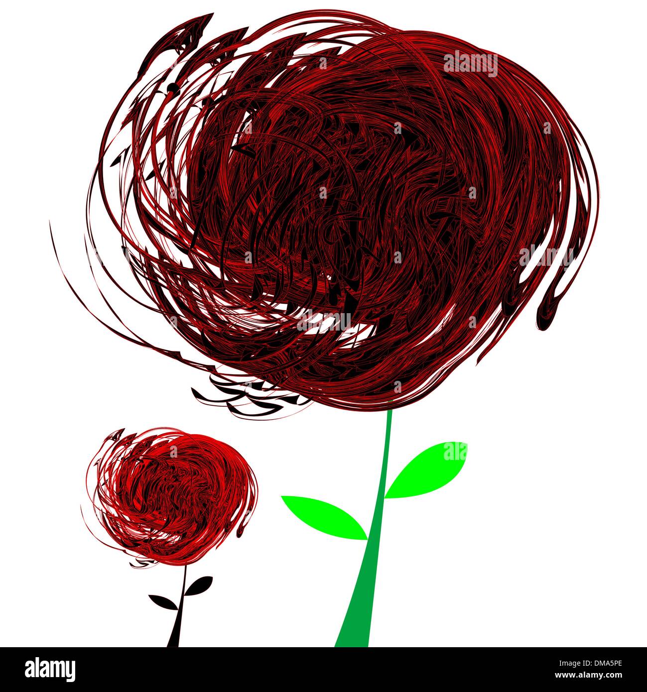 Vector red flowers Stock Vector Images - Alamy
