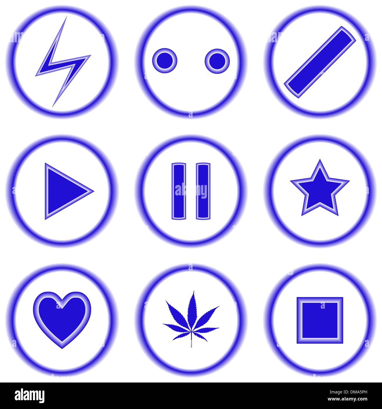 abstract blue icons against white Stock Vector Image & Art - Alamy