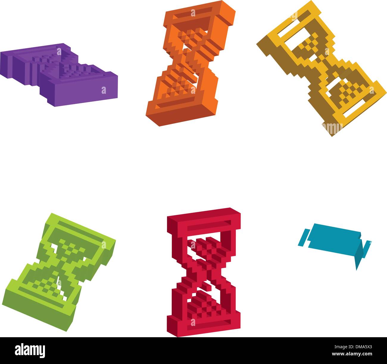 3D Cursor Hourglass Stock Vector Image & Art - Alamy