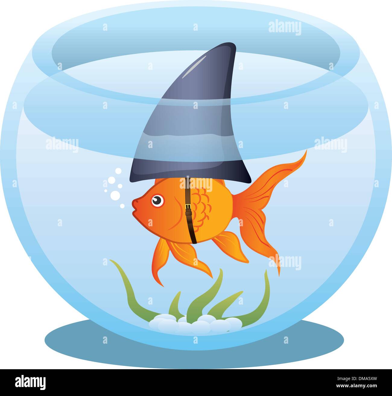 Goldfish Shark in Bowl Stock Vector Image & Art - Alamy