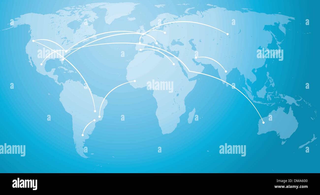 World map routes between hi-res stock photography and images - Alamy
