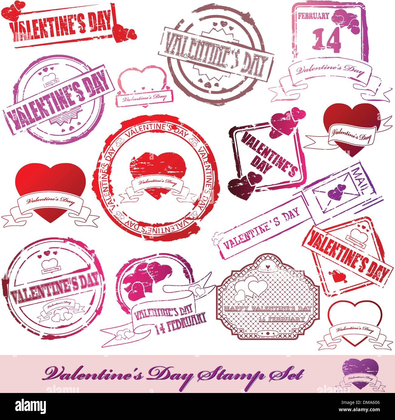 Cute stamps Stock Vector Images - Alamy