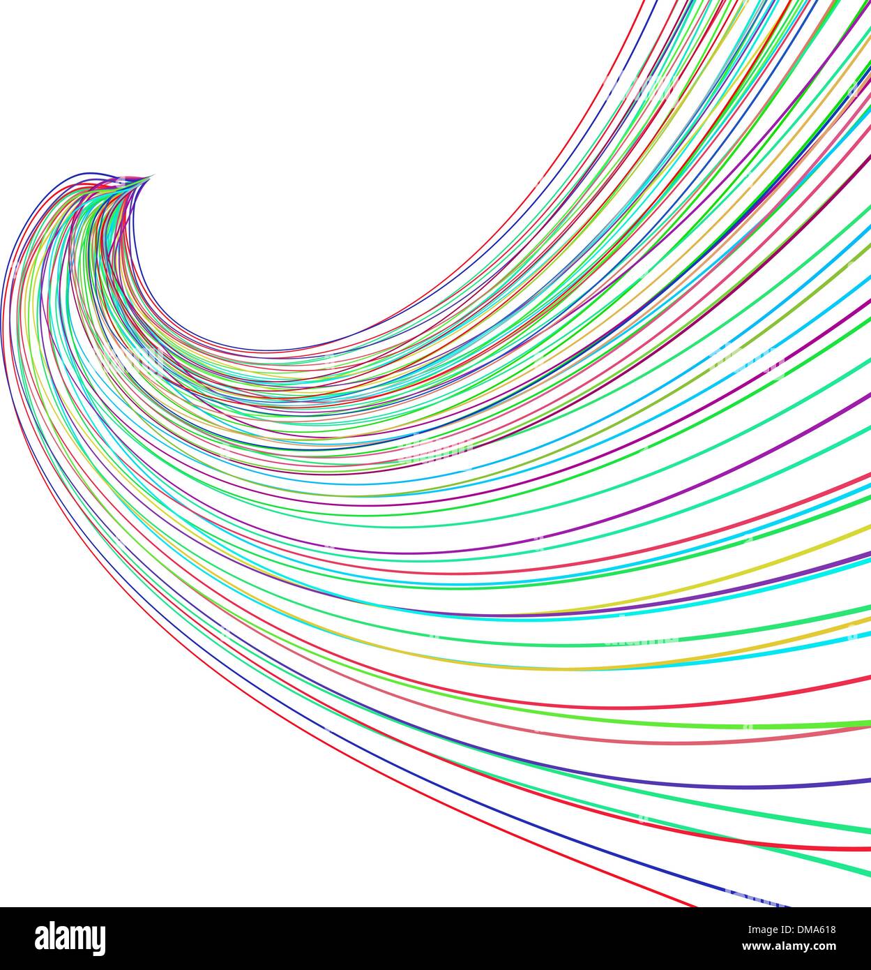 Colorful lines on dark blue background. EPS 8 Stock Vector Image & Art ...