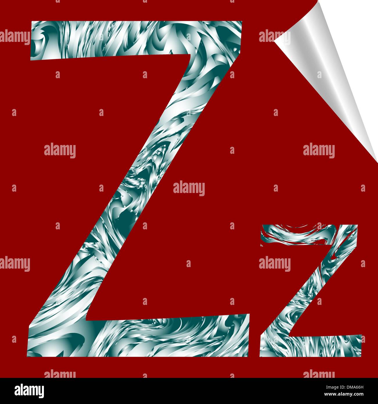 alphabet letter Z sticker Stock Vector Image & Art - Alamy
