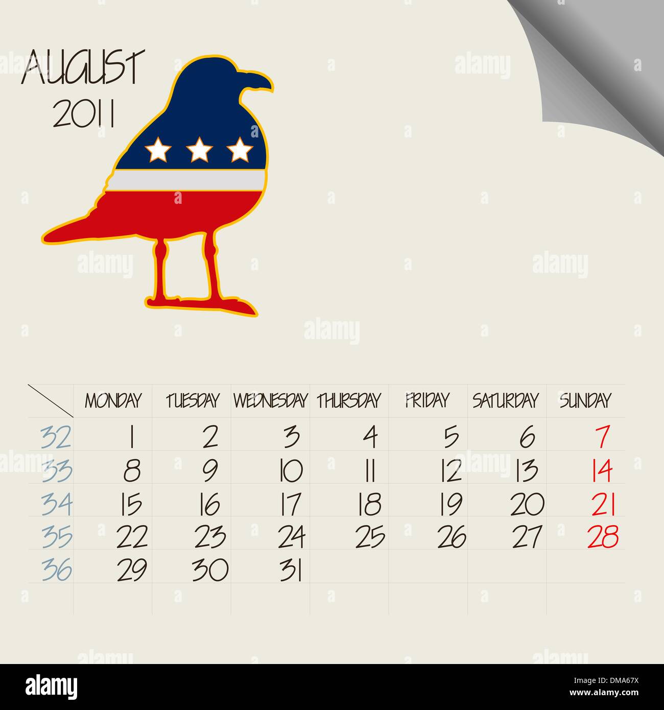 August vector vectors hi-res stock photography and images - Alamy