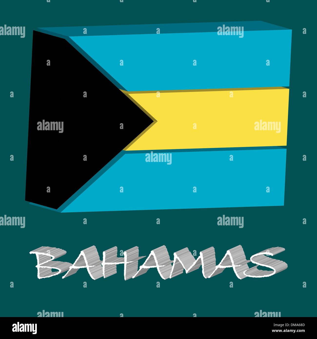 bahamas 3d flag Stock Vector Image & Art - Alamy