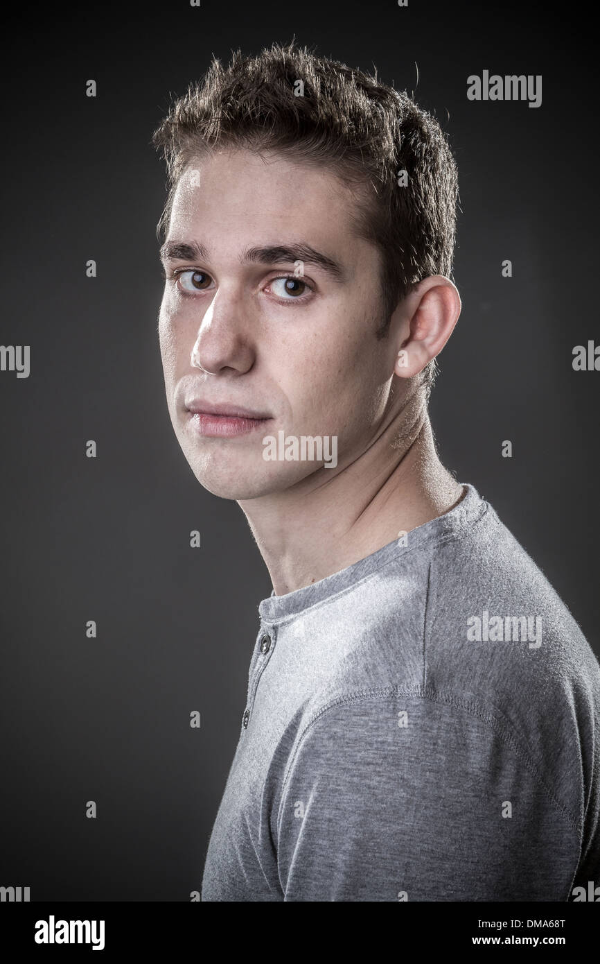 portrait of a young man, real people Stock Photo - Alamy