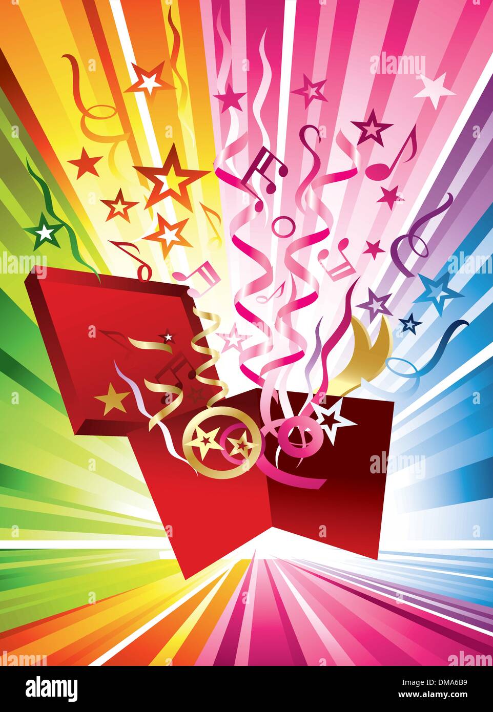 Exploding box Stock Vector Images - Alamy