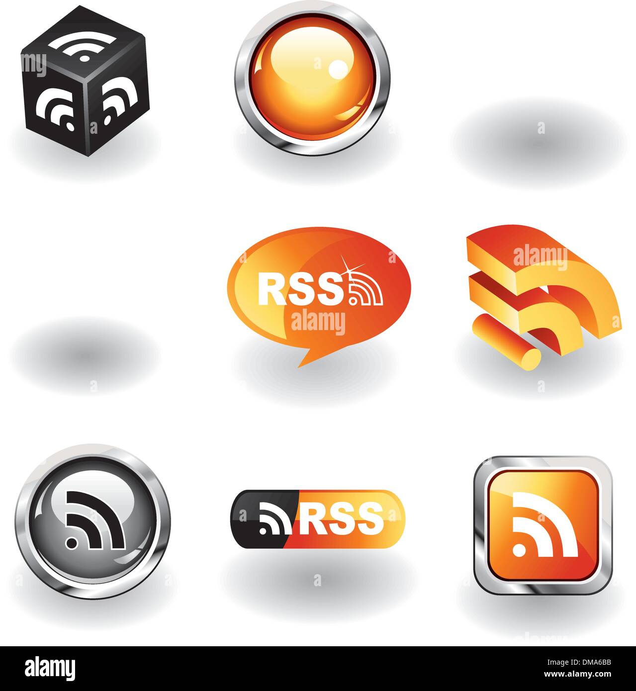 RSS feed icons Stock Vector Image & Art - Alamy