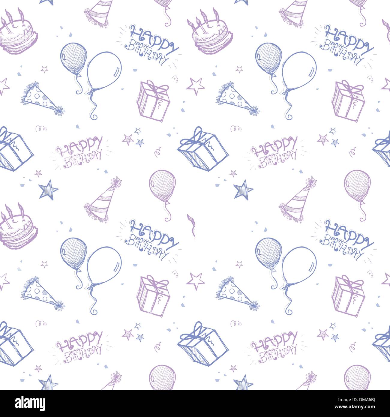 Seamless Birthday Background Stock Vector Image & Art - Alamy