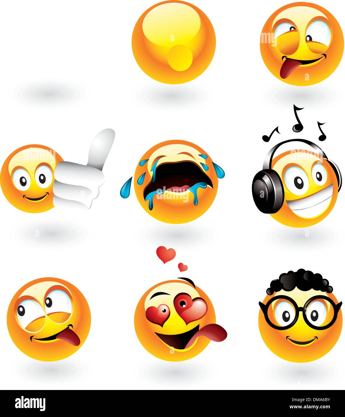 Nerd emoticon Stock Vector Images - Alamy