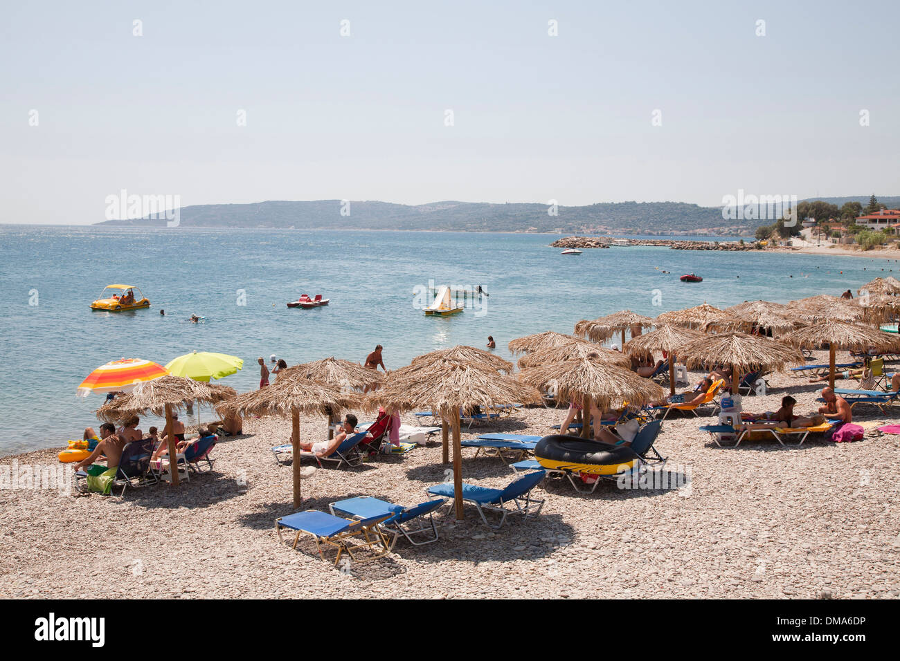 agia fotia, agia fotini beach, island of chios, north east aegean sea ...