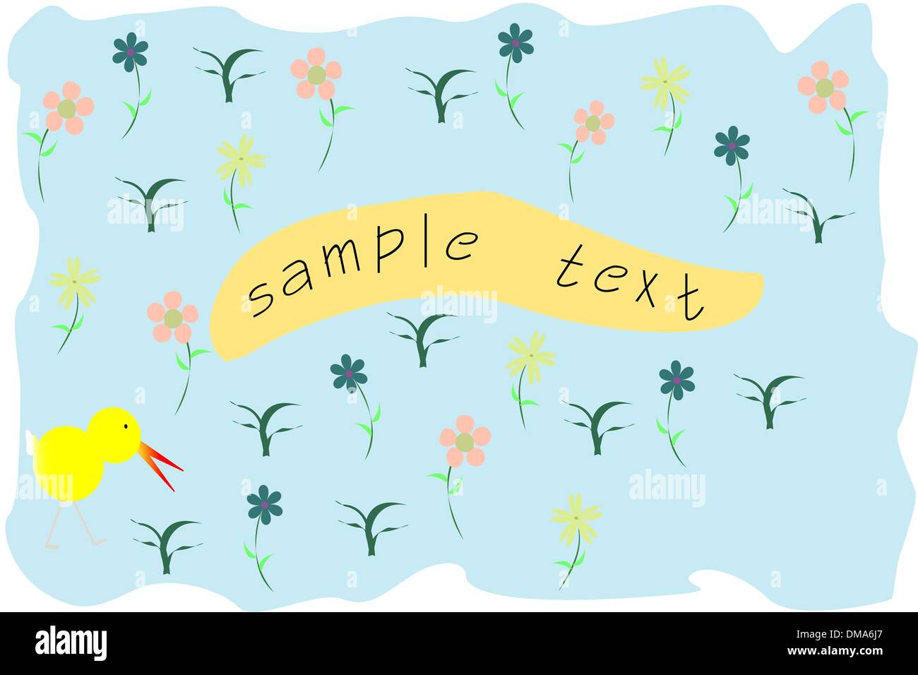 Colorful landscape cartoon birds Stock Vector Images - Alamy