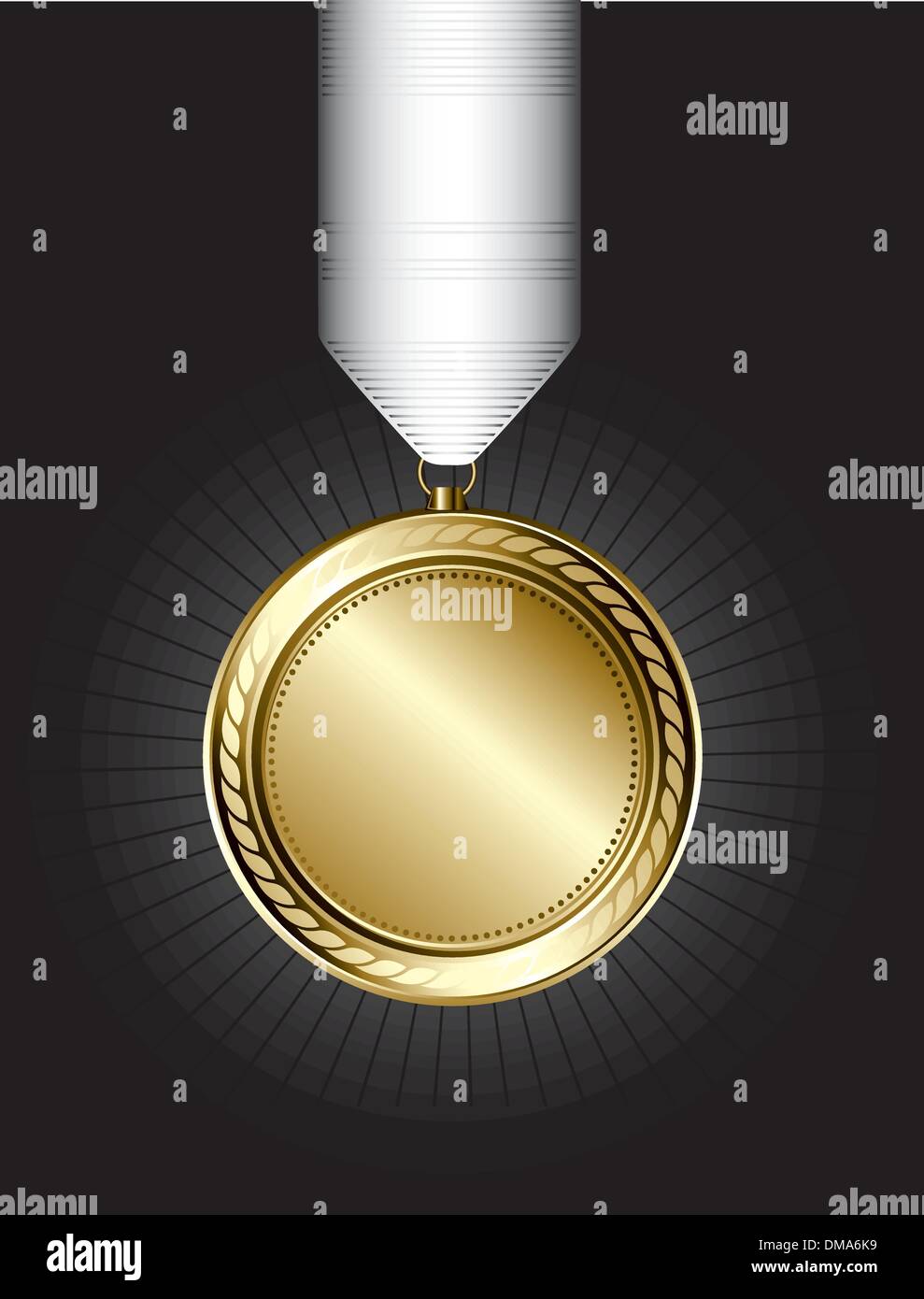 Vector gold medal on Stock Vector Images - Alamy
