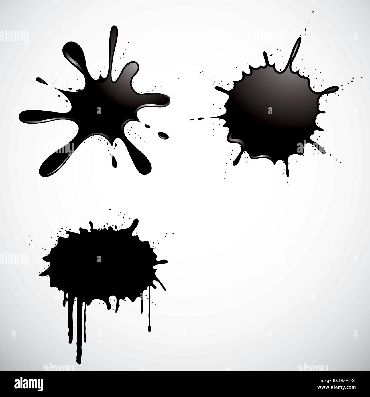 Ink black blot set Stock Vector Images - Alamy